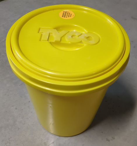 Vintage Tyco Building Blocks / Bricks Storage Container Bucket Yellow ...