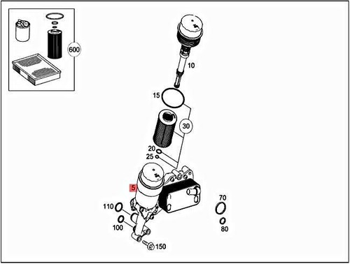 Genuine MERCEDES Oil filter 6511800610 | eBay