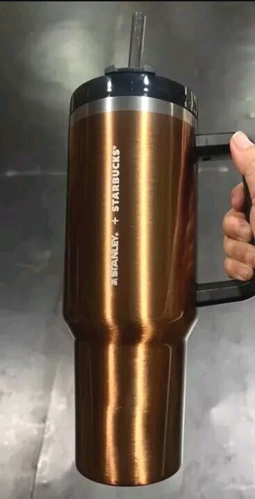 Starbucks x STANLEY COPPER STAINLESS STEEL TUMBLER 40oz Cup Straw NEW ...