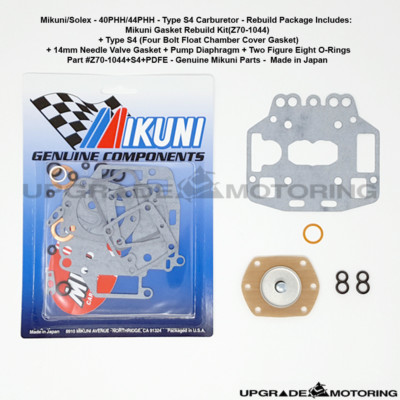 Mikuni Solex 40PHH 44PHH Type S4 Rebuild Kit w/Pump Diaphragm,Fig 8 ...