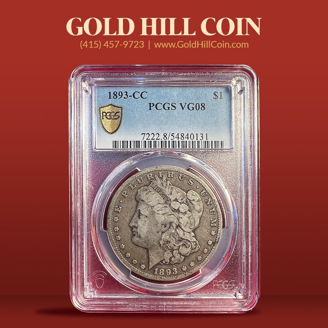 1893-CC $1 Morgan Silver Dollar PCGS VG 8, Rare Carson City Date! | eBay