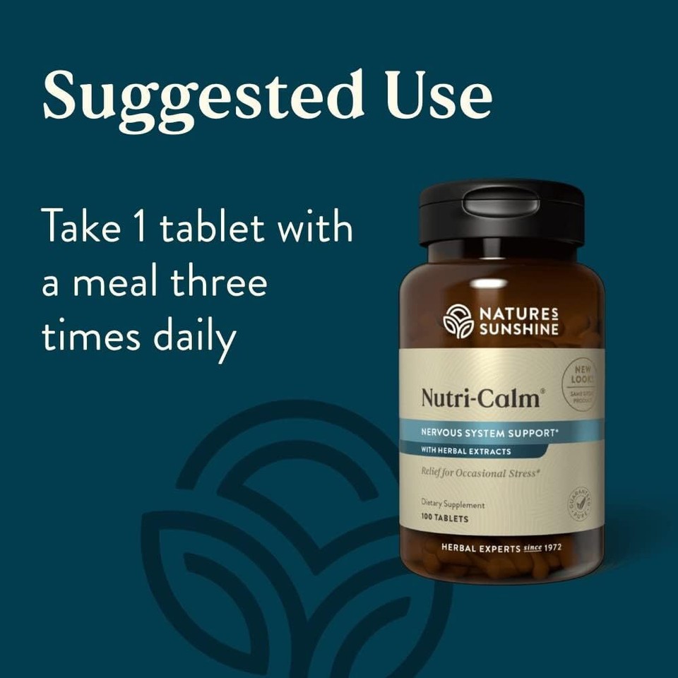 Nature's Sunshine Nutri-Calm, 100 Tablets | Natural Anxiety Supplement ...