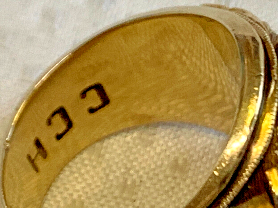 1972 University of Maryland Medicine Ring 10K Gold 17.58g Sz 7 Sapphire ...