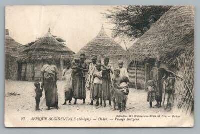 Native Villages SENEGAL Dakar Metharam Bros Antique French Colony ...