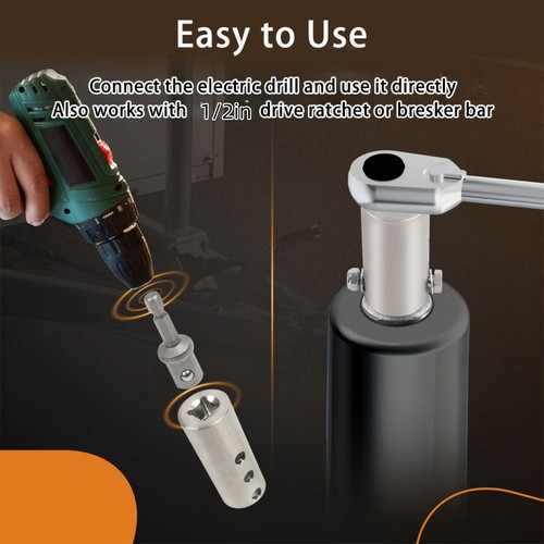 1PCS Trailer Jack Electric Drill Adapter with 1/2 Inch Socket Adapter ...
