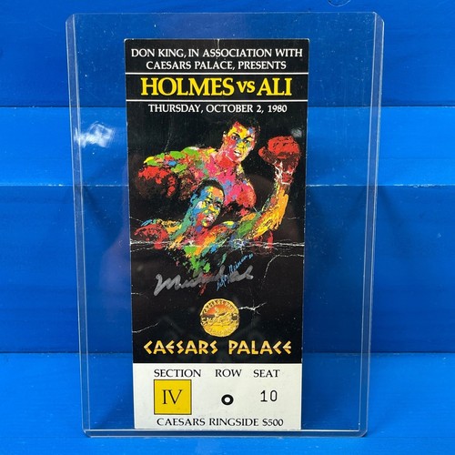 MUHAMMAD ALI Signed Ringside Ticket Caesars Palace 1980 Autograph PSA ...