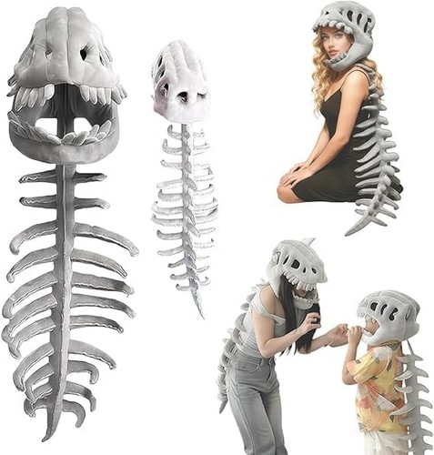Silly Dino Skeleton Plush Toy, Realistic 3D Design for Cosplay Party | eBay