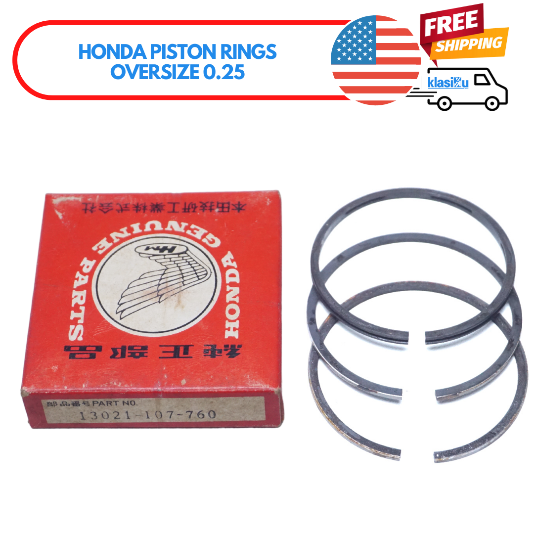 For Honda CB100 CL100 SL100 XL100 Piston Rings oversize 0.25 Nos ...