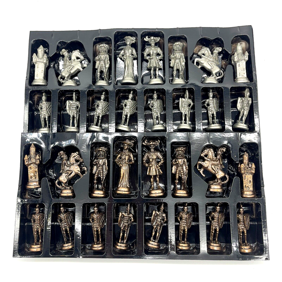 Handmade Metal Large Chess Pieces, Copper Silver Large Metal Chess ...