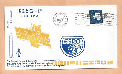 ESRO IV EUROPA LAUNCH NOV 21,1972 VAFB ORBIT SPACE COVER NASA | eBay