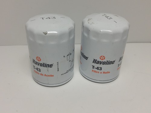LOT OF 2 HAVOLINE T-43 OIL FILTERS (NOS) | eBay