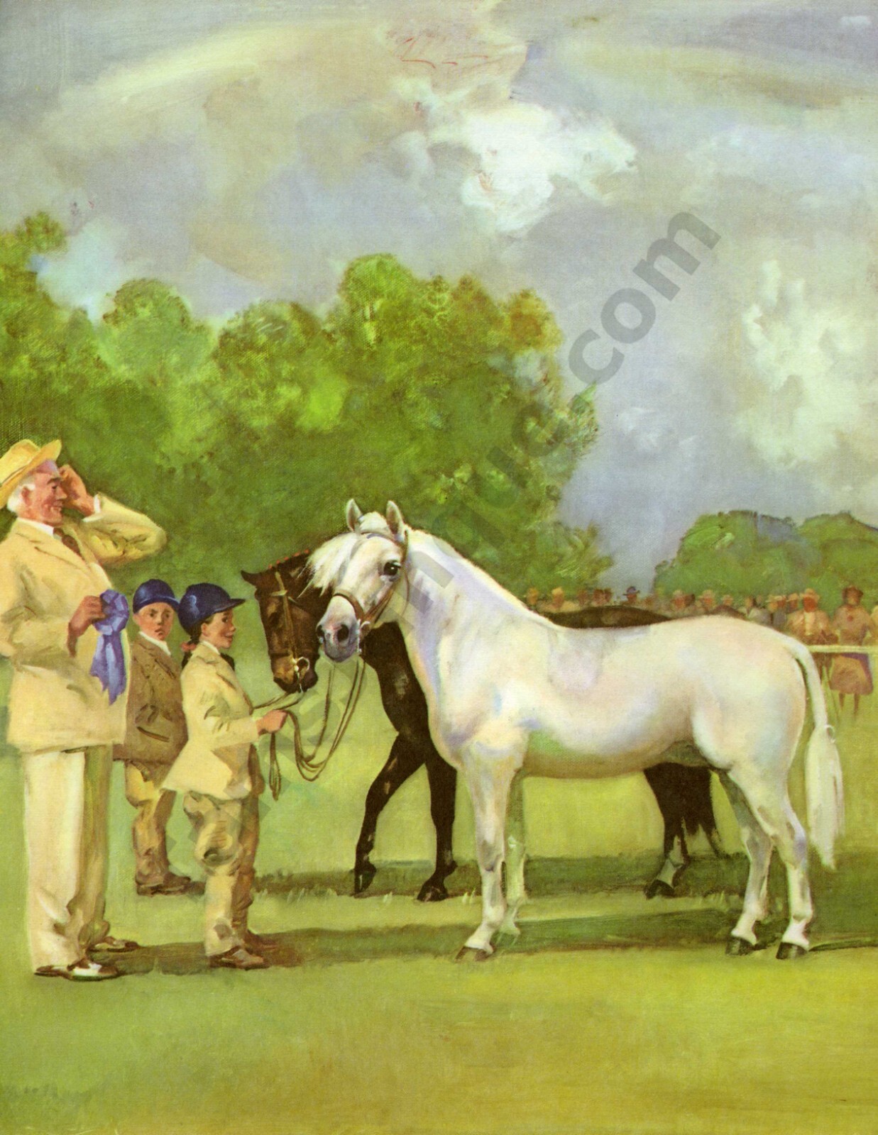 1951 Wesley Dennis Horse Art BOOK PAGE Welsh Mountain Pony Printed 1962 ...