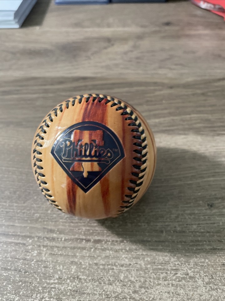 Philadelphia Phillies Rawlings Wood Grain Baseball Ball Souvenir Rare ...