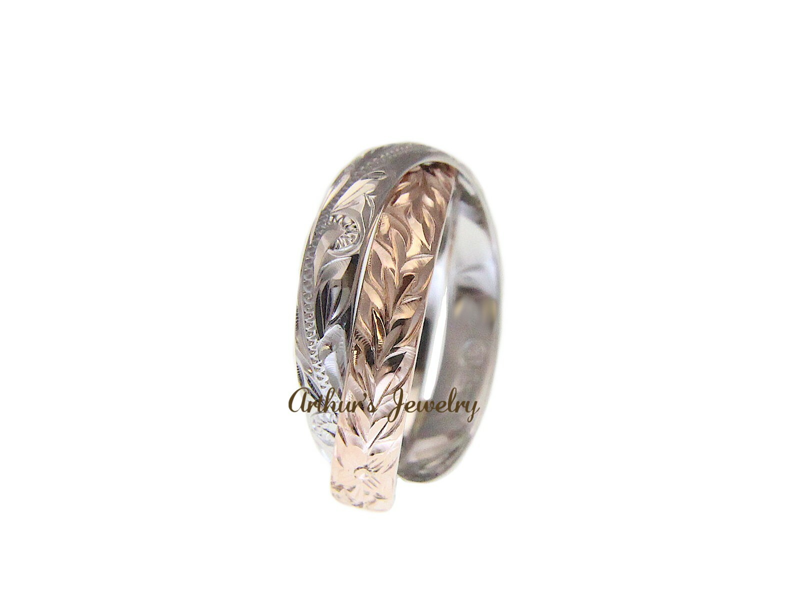 ROSE GOLD PLATED RHODIUM SILVER 925 2 IN 1 HAWAIIAN PLUMERIA SCROLL ...