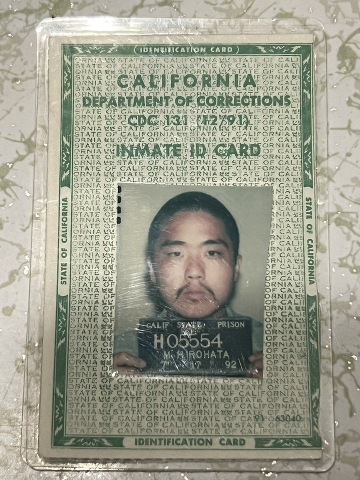 Authentic Vintage 90s Inmate Issued California CDCR CDC Inmate ID Card ...