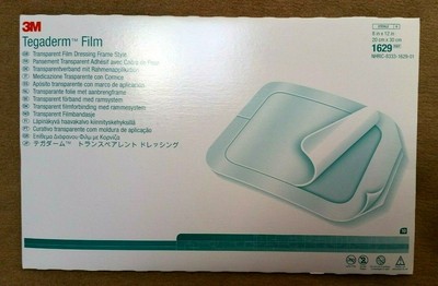 3M Tegaderm Film 1629 Large 8" x 12" Transparent Waterproof Dressings ...