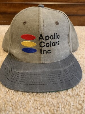 Vintage Apollo Colors Inc Snapback Hat Made In The USA Paint | eBay