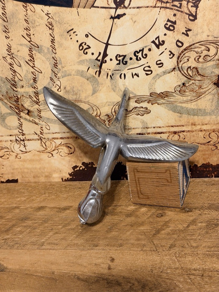 Vtg Flying Goose Chrome Hood Ornament Emblem By Gleam Flying Goose #600 ...