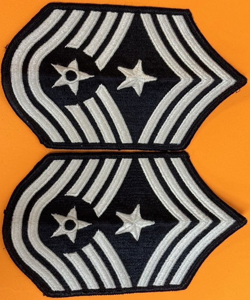 USAF E9: Chevron Air Force Command Chief Master Sergeant Rank Patch SET ...