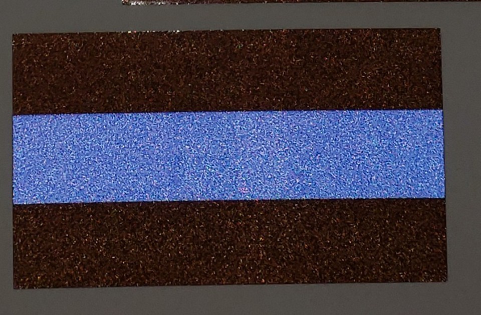 6 Pack 1.5" REFLECTIVE THIN BLUE LINE License Plate Decal Sticker ...