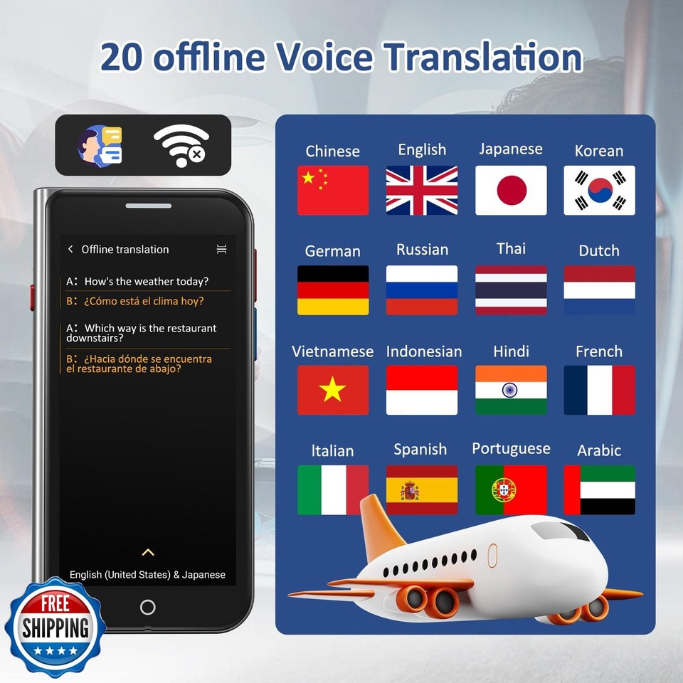 Language Translator Device, ChatGpt AI Translator, Instant Two-Way ...