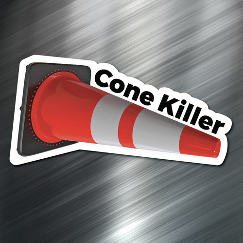 (1) Cone Killer car Sticker Auto Race Drift JDM Decal Euro Tuner Boost ...