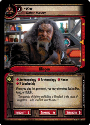 Star Trek 2E: Kor, Dahar Master [Mint/Near Mint] Premiere 2nd Edition ...