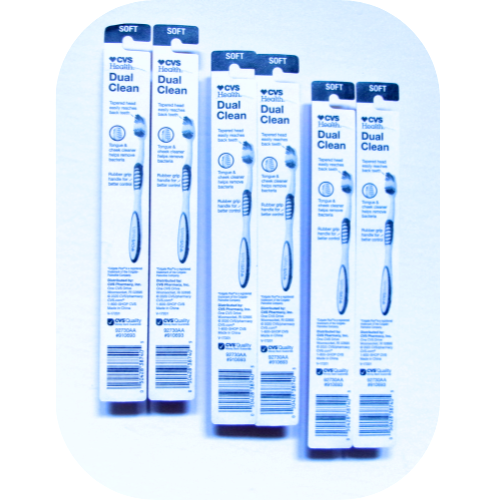 CVS Health Dual Clean Toothbrush Soft Qty 6 | eBay