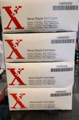 Xerox 108R00493 Staple Cartridge (3-Pack) 15,000 Staples LOT OF 4 | eBay
