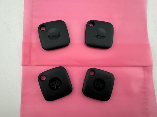 [4-PACK] TILE MATE (2022) BLACK BLUETOOTH TRACKER FINDER - [RE-44001 ...