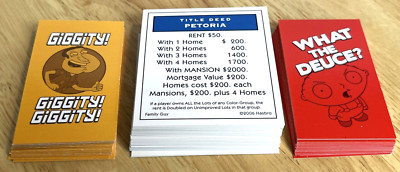Family Guy Monopoly 2006 Chance Community Title Deed Cards Replacement ...