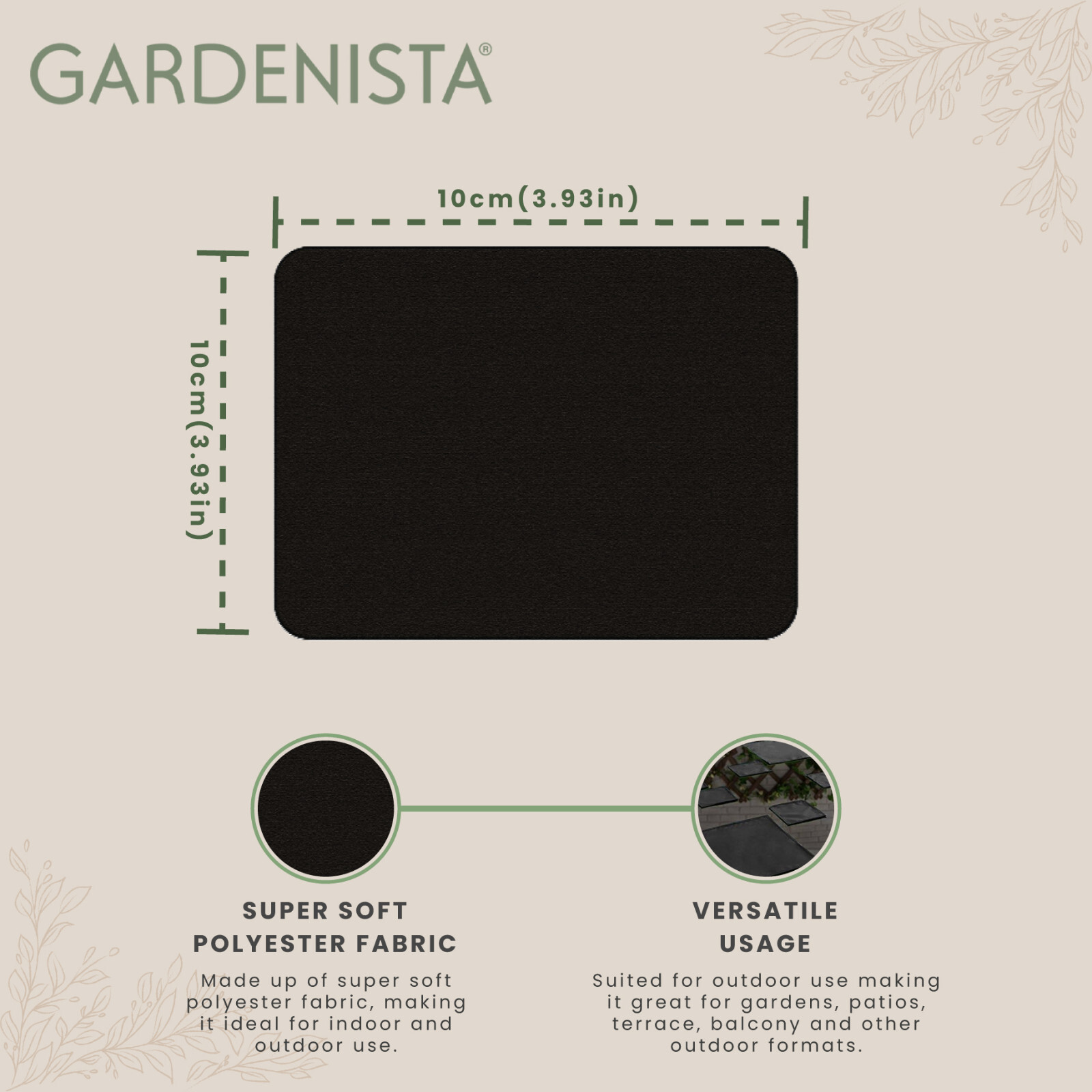 Outdoor Waterproof Garden Dining Table Cloths Place Mats Coasters ...