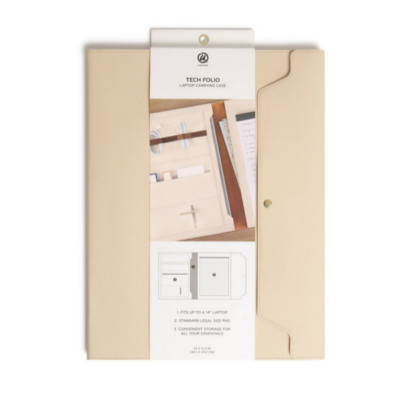 U Brands Vegan Leather Tech Folio - Cream | eBay