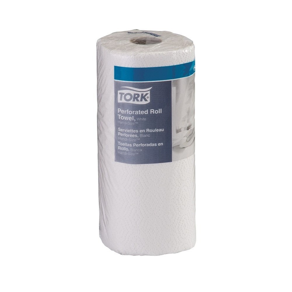 Tork HB9201 2-Ply 11" x 6.75" Perforated RL Towels - White (120/RL, 30 ...