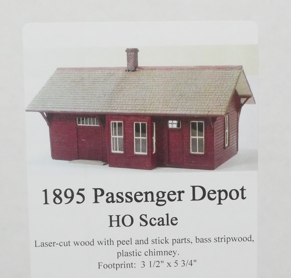 Mount Blue Model Co. 1040-H, 1895 Passenger Depot Building Kit, HO ...