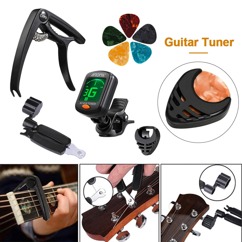 Tuner Capo Bass Guitar Accessories Kit Practical String Winder Durable ...