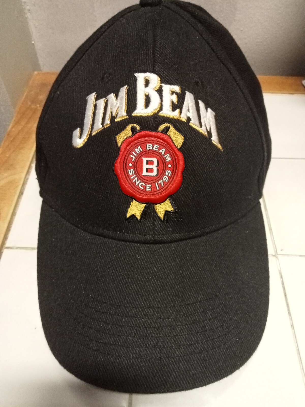 Jim Beam Hat Cap Black Brand New Bourbon Logo Embroidery Authentic | eBay