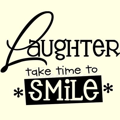 LAUGHTER TAKE TIME TO SMILE vinyl wall art sticker inspire home family ...