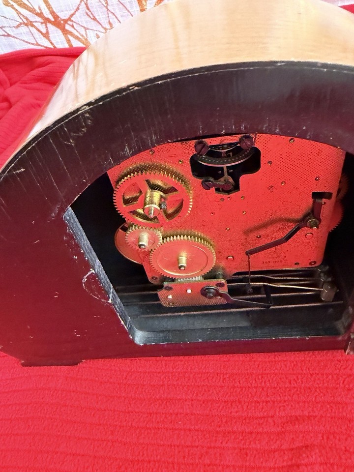 Vintage Wooden Mantel Clock – German Mechanical Movement – With Key | eBay