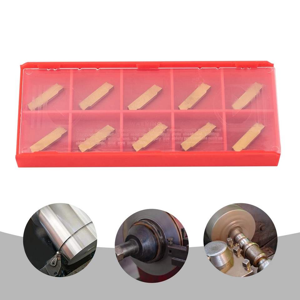 10 PCS MGMN200 Grooving Carbide Insert Lathe Cutter Turning Parting ...