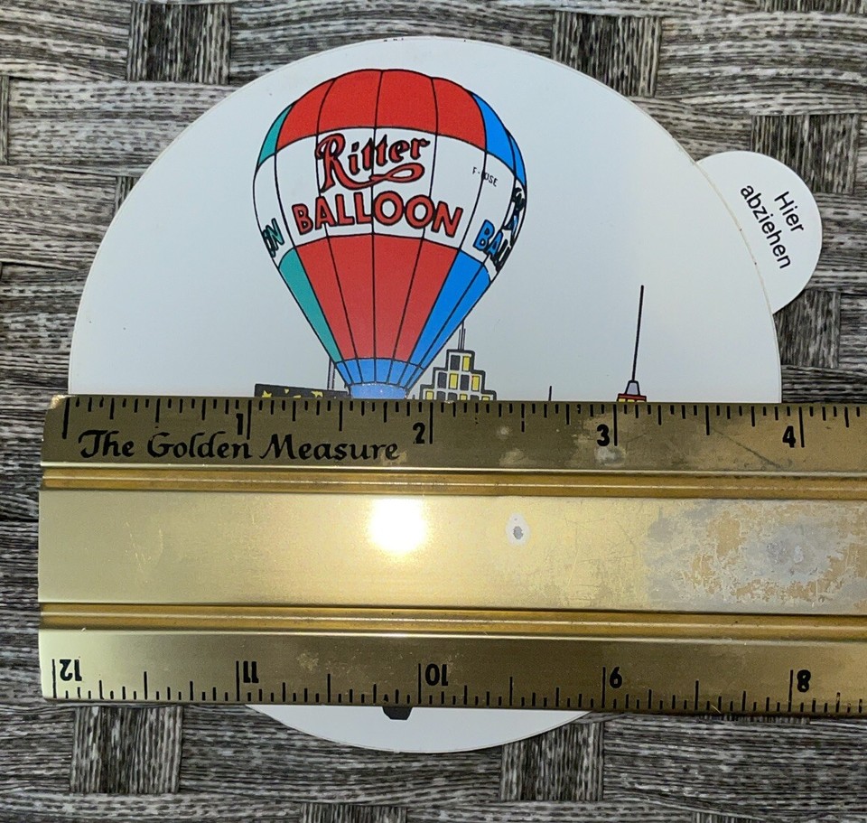 Vintage Ritter Balloon Ritter Sport Chocolate NEW Unglued Round 4" x 4 ...