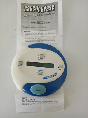 Hasbro CATCH PHRASE (2nd Second Edition) Electronic Handheld Team Game ...
