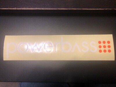 POWERBASS AUDIO CAR STEREO VINYL BOAT TRUCK WINDOW STICKER DECAL ...