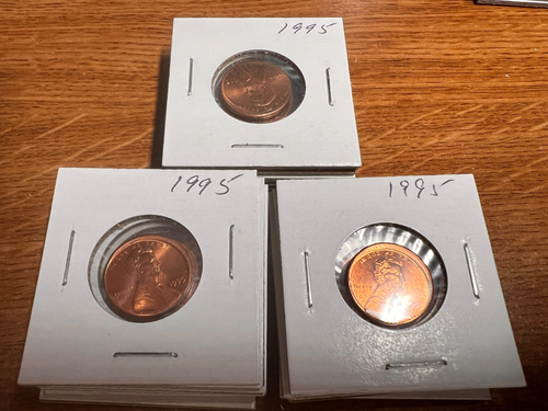 1995 Error OFF CENTER CENT will pick one random and send it all BU's | eBay