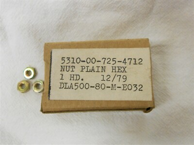 Size 8-32 Cadmium Steel Plain Hexagon Nuts NAS671-8 Box of 100 | eBay
