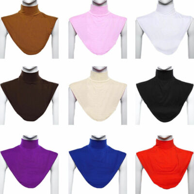 Women Muslim Hijab Islamic Turtleneck Neck Cover Dickey Collar Bib-BUY2 ...