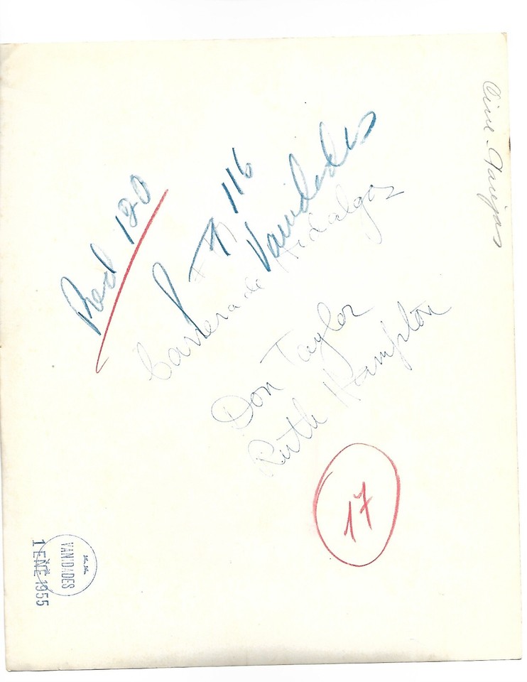 Don Taylor + Ruth Hampton STUNNING STYLISH POSE JOHNNY DARK 1954 ORIG ...