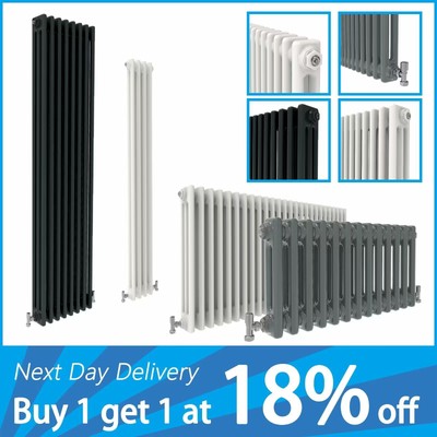 Cast Iron Style 2 3 Column Horizontal Vertical Traditional Radiator ...