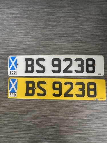 BS 9238 Private Personalised Car Registration License Plate Scotland ...