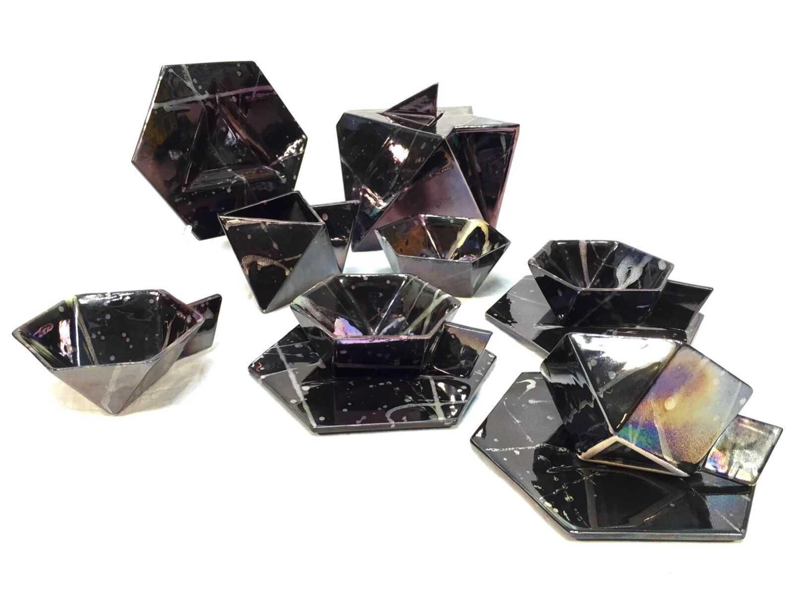 Vintage 1980s Swedish Rolf Sinnemark Style Cubic Tea set / Art Deco ...